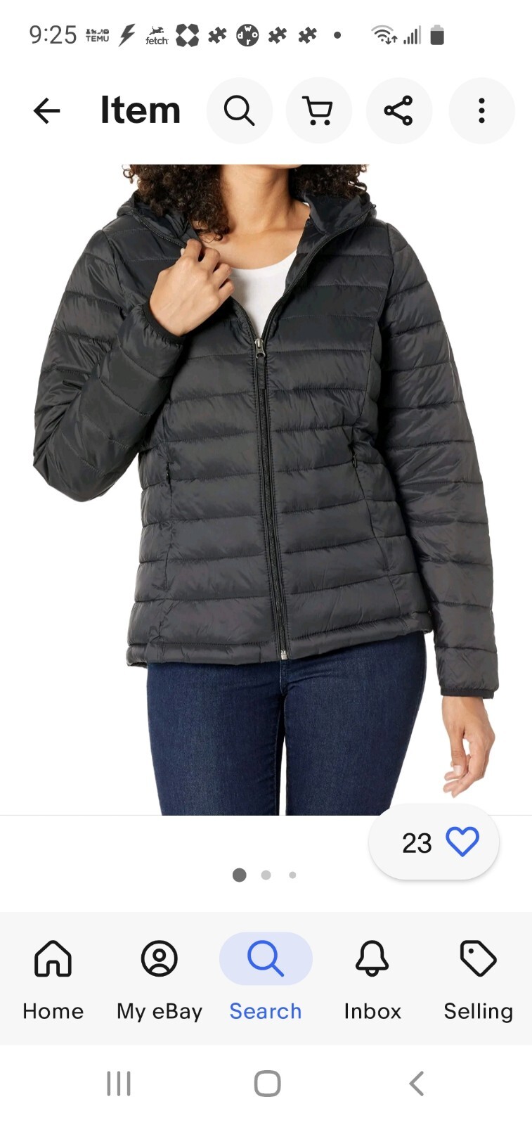Womens Amazon Puff Jacket Size Large, Packable With Hood. | eBay