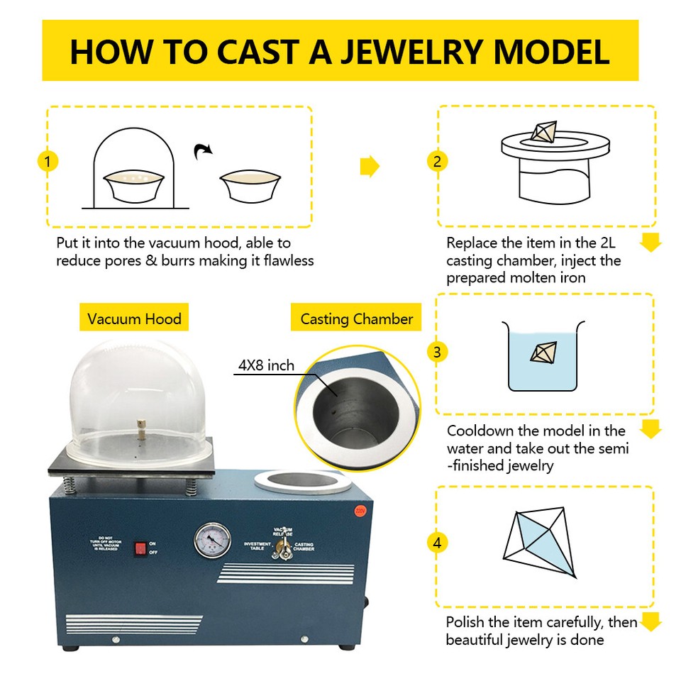Jewelry Lost Wax Cast Combination Vacuum Investing Casting Investment ...