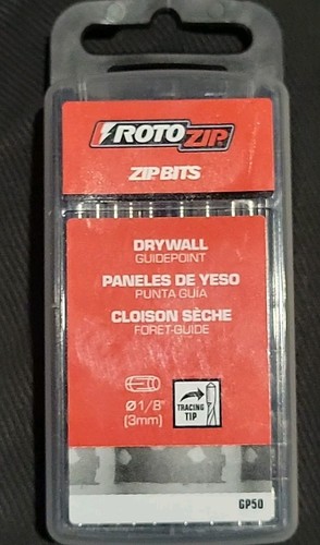 ROTO ZIP GP50 1/8-Inch (3mm) Drywall Guidepoint Cutting Bits (50-Pack ...