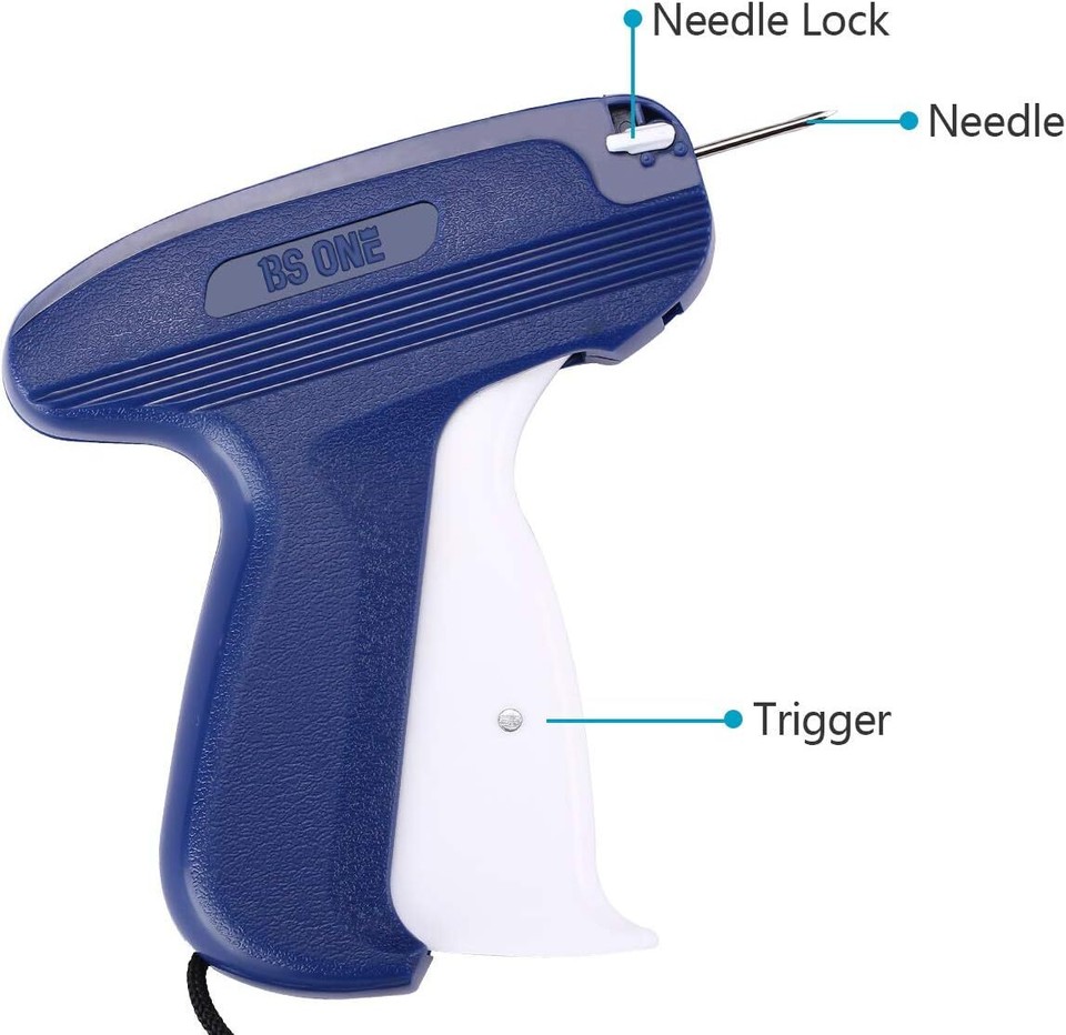 Garment CLOTHING PRICE LABEL TAGGING TAG TAGGER GUN WITH 1000 BARBS 5 ...