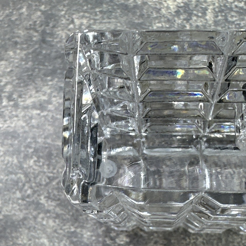 Waterford Crystal Square Bevel Edge Design Small Desk Clock Ireland | eBay