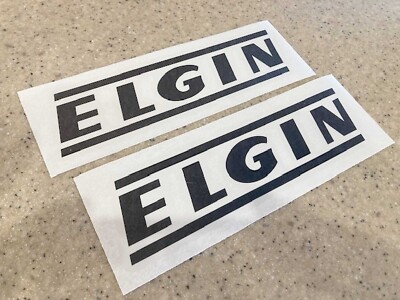 Elgin Boat Trailer Vintage Decals Black 8 Inch Vinyl 2-Pak + Free ...