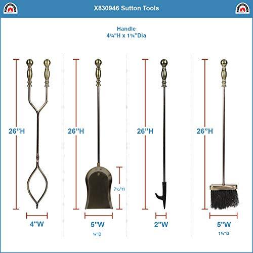 Sutton 5piece Fireplace Tool Set Antique Brass 719908325305| eBay