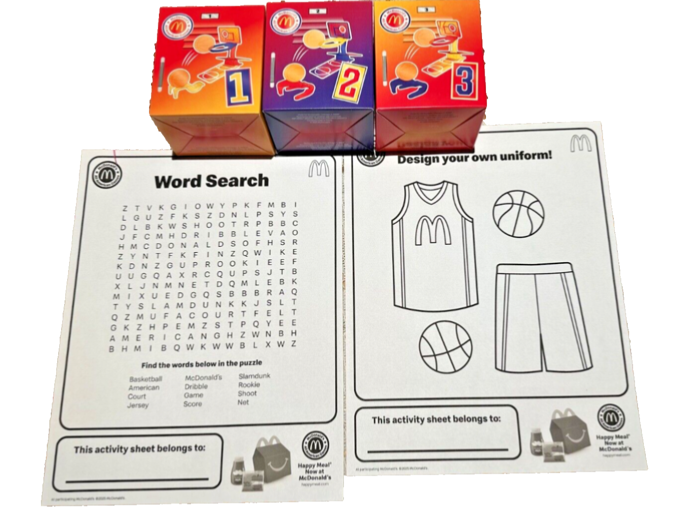 McDonald's Happy Meal Toys: Basketball 🏀 All American Games #1 #2 #3 | eBay
