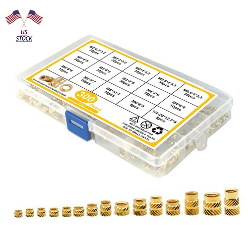 1 Box M2-M6 Brass Knurled Nut Threaded Heat Set Inserts for Plastic 3D Printing | eBay