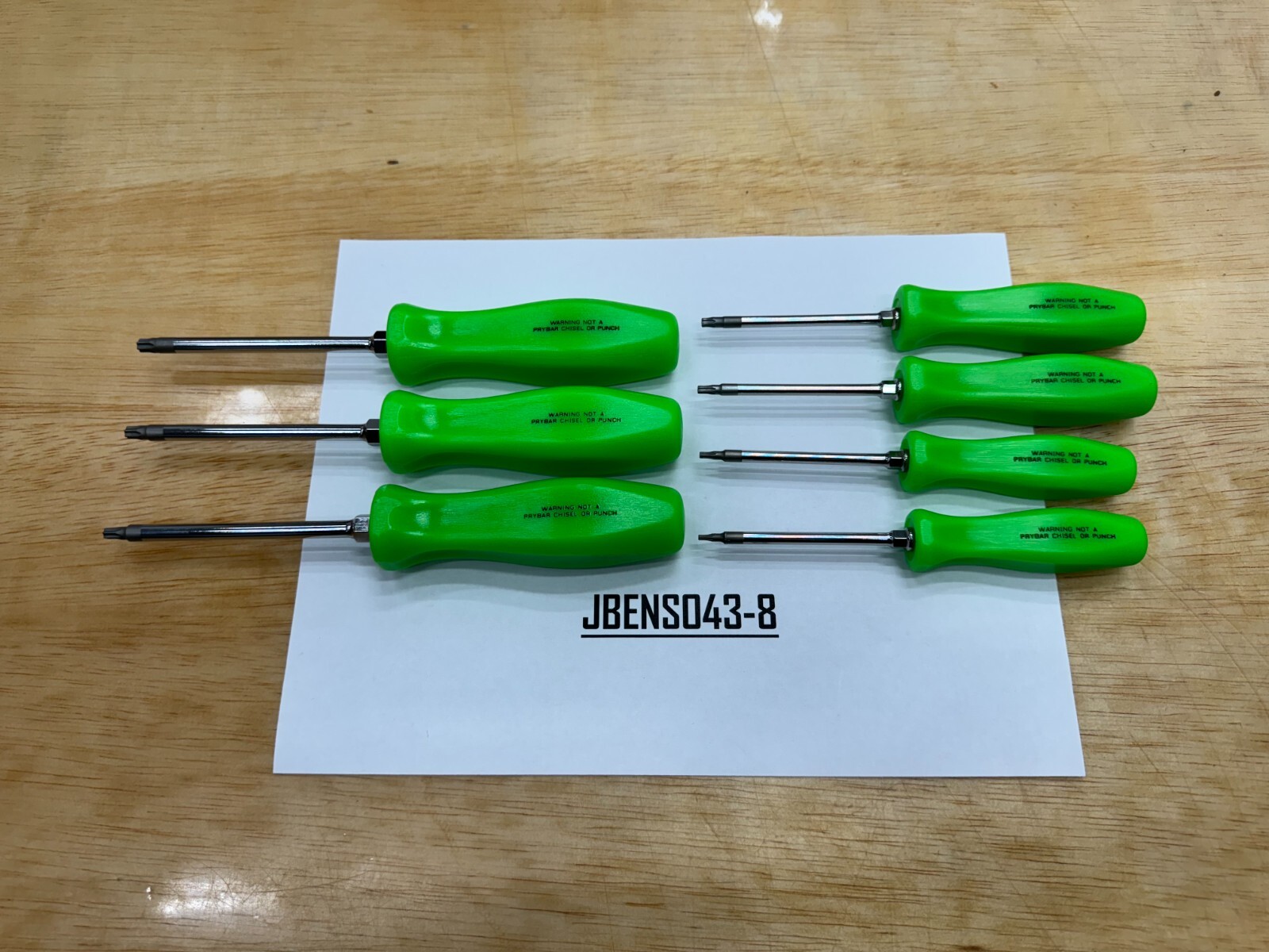 Snap-on Tools USA NEW 7pc GREEN Hard Grip Torx Screwdriver Set ...