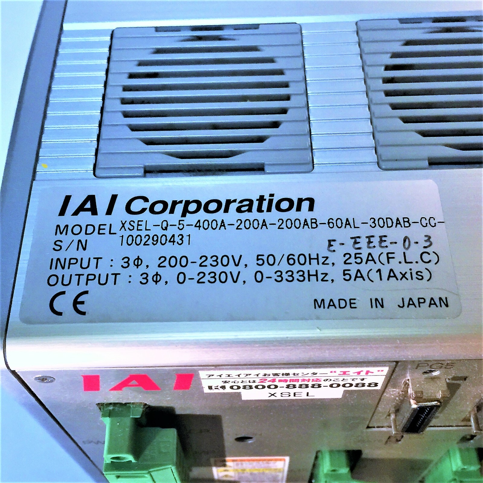IAI CORPORATION XSEL-Q-5-400A-200A-200AB-60AL-30DAB-CC-E-EEE-0-3 ...