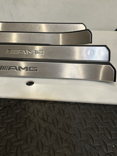 MERCEDES W221 S65 S600 S63 AMG DOOR STEP SILL TRIM FRONT REAR SET OEM ...