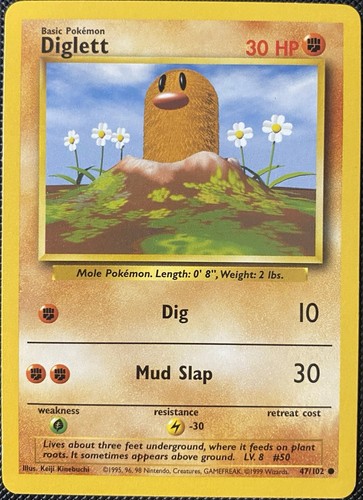 Diglett 047/102 Base Set Regular - Pokémon Card | eBay