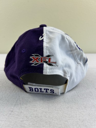 Birmingham Bolts XFL Hat Adjustable Purple B Over Gold 6 Bolt Logo ...