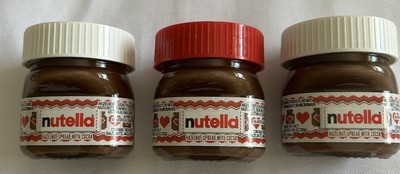 3 Holiday NUTELLA Mini Glass Jar 1.05oz (30g) Hazlenut Chocolate Spread ...