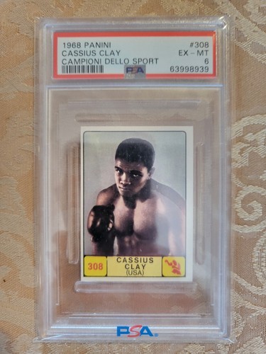 1968 PANINI CAMPIONI SPORT #308 CASSIUS CLAY PSA 6 MUHAMMAD ALI | eBay