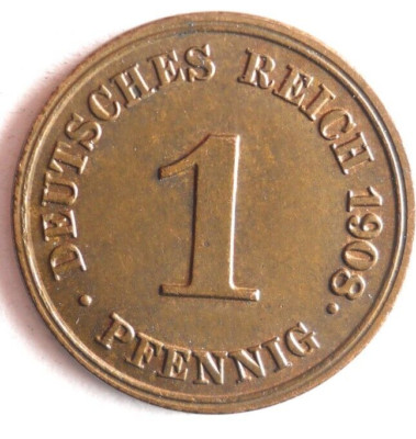 1908 J GERMAN EMPIRE PFENNIG - Excellent Coin - FREE SHIP - Bin #338 | eBay