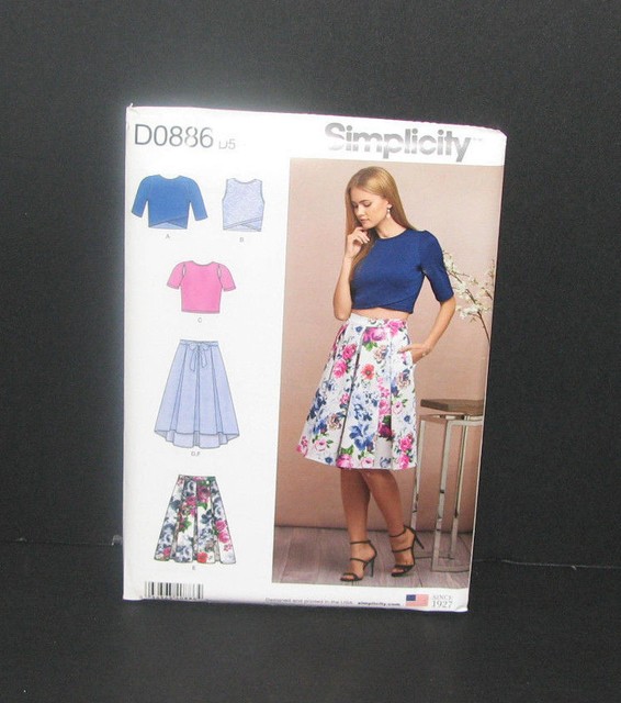 Simplicity Pattern 8609 Misses' Skirts and Knit Tops SIZE 4-12 for sale ...