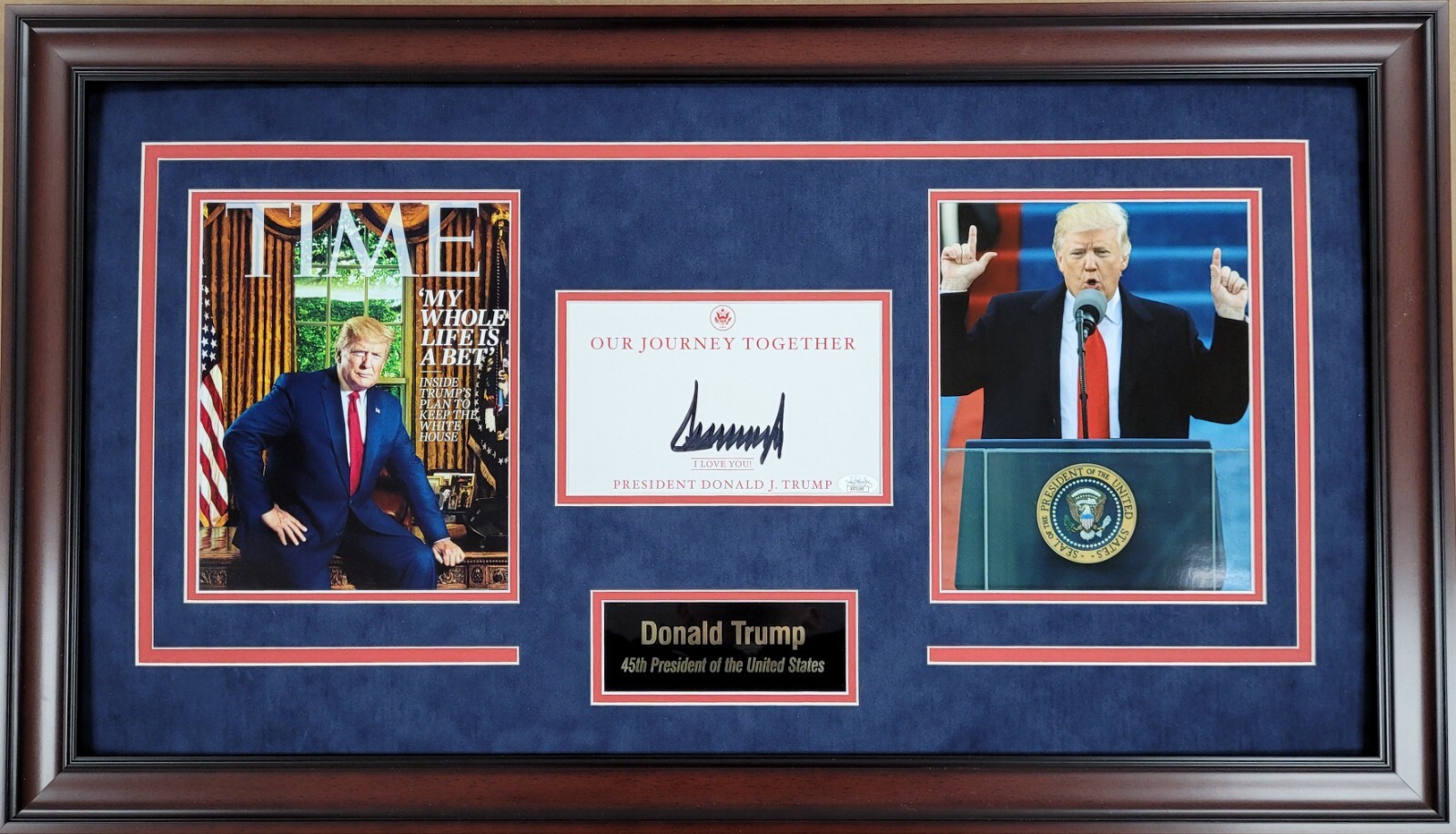 Donald Trump Custom Framed Autographed 45th Presidential Photo Display ...