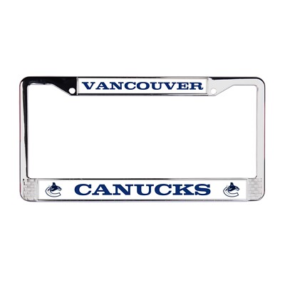 Vancouver Canucks NHL 3D Polyurethane Domed Chrome License Plate Frame ...
