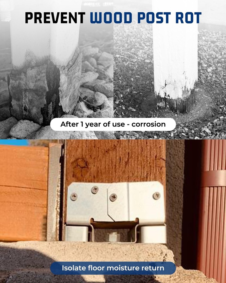 Nominal 8x8 Post Base for Concrete, 4-Pack 1-Inch Standoff 8x8 Post ...