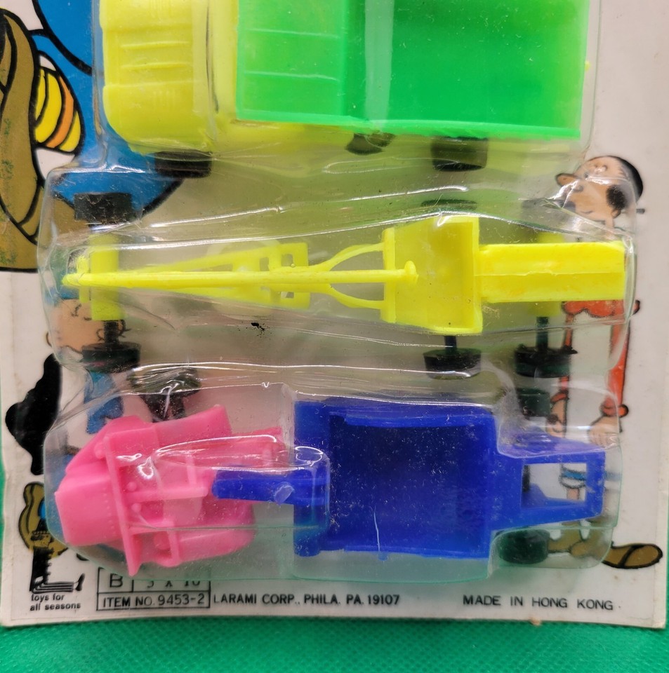 Vintage 1970s Larami Popeye Plastic Vehicles Road Repair Set Toy ...