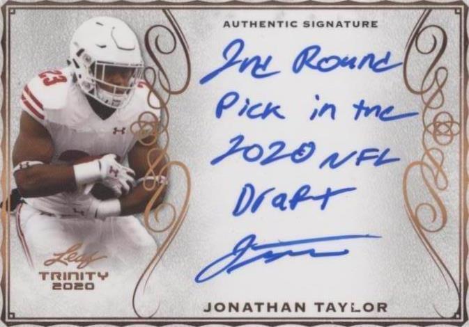 2020 Leaf Trinity - Signatures Jonathan Taylor #A-JT1 Bronze Foil (AU ...