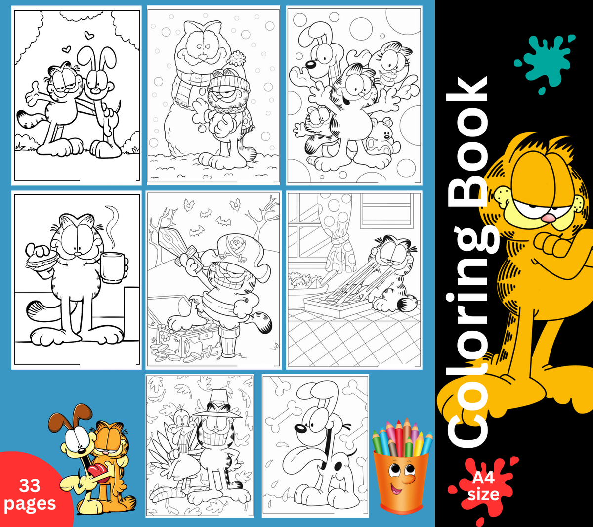 Garfield Coloring Pages Free GARFIELD Coloring Pages For Download