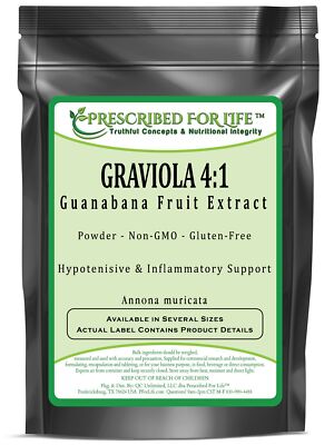 Graviola - 4:1 Guanabana Fruit Pulp Extract Powder (Annona muricata ...