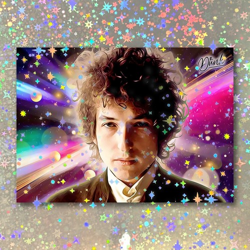 Bob Dylan Holographic Star Portrait Sketch Card Limited 1/5 Dr. Dunk ...