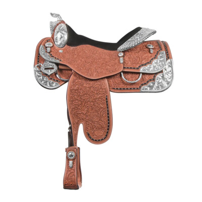 Western Show Horse Saddle Eco- leather Buffalo Drum Dye Finished Tack ...