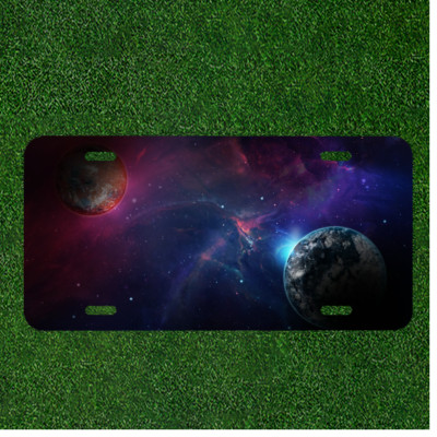 Custom Personalized License Plate Auto Tag With Stunning Planet Earth ...