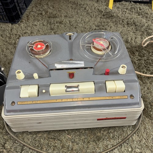 Vintage Philips EL3541 Reel to Reel Tape Recorder Player with 5 reels ...
