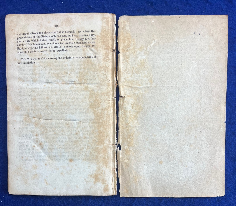 Original 1830 Daniel Webster States Rights Debate Civil War Speech ...