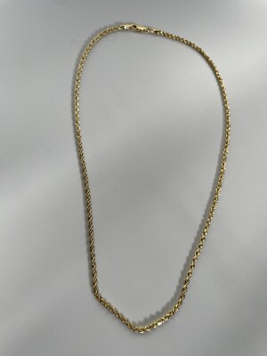 14k Solid Gold Rope Chain 16 Inch | eBay