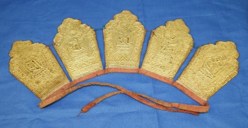 Real Nice Tibet 1800s Old Antique Buddhist Painted Thangka Lama Crown ...