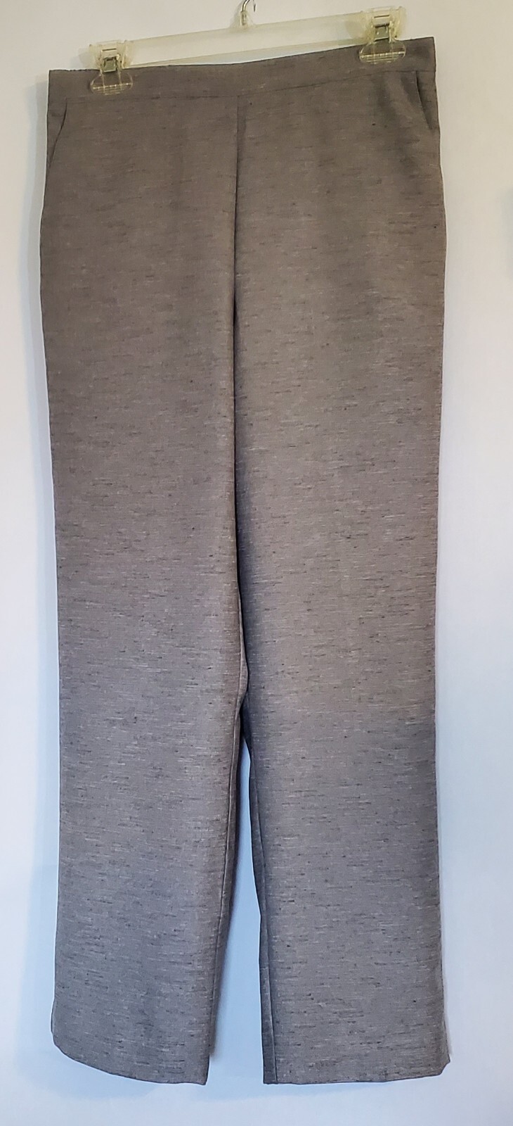 ALFRED DUNNER Women's Gray Pull-on Pants/Slacks SZ 8 Elastic Waist ...