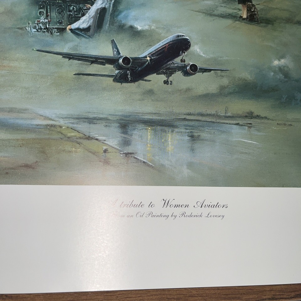 Signed Roderick Lovesey Print: A Tribute to Women Aviators Feat Amelia ...