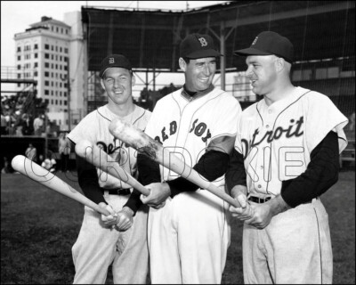 Ted Williams Al Kaline Photo 8X10 Harvey Kuenn Tigers Red Sox FREE ...