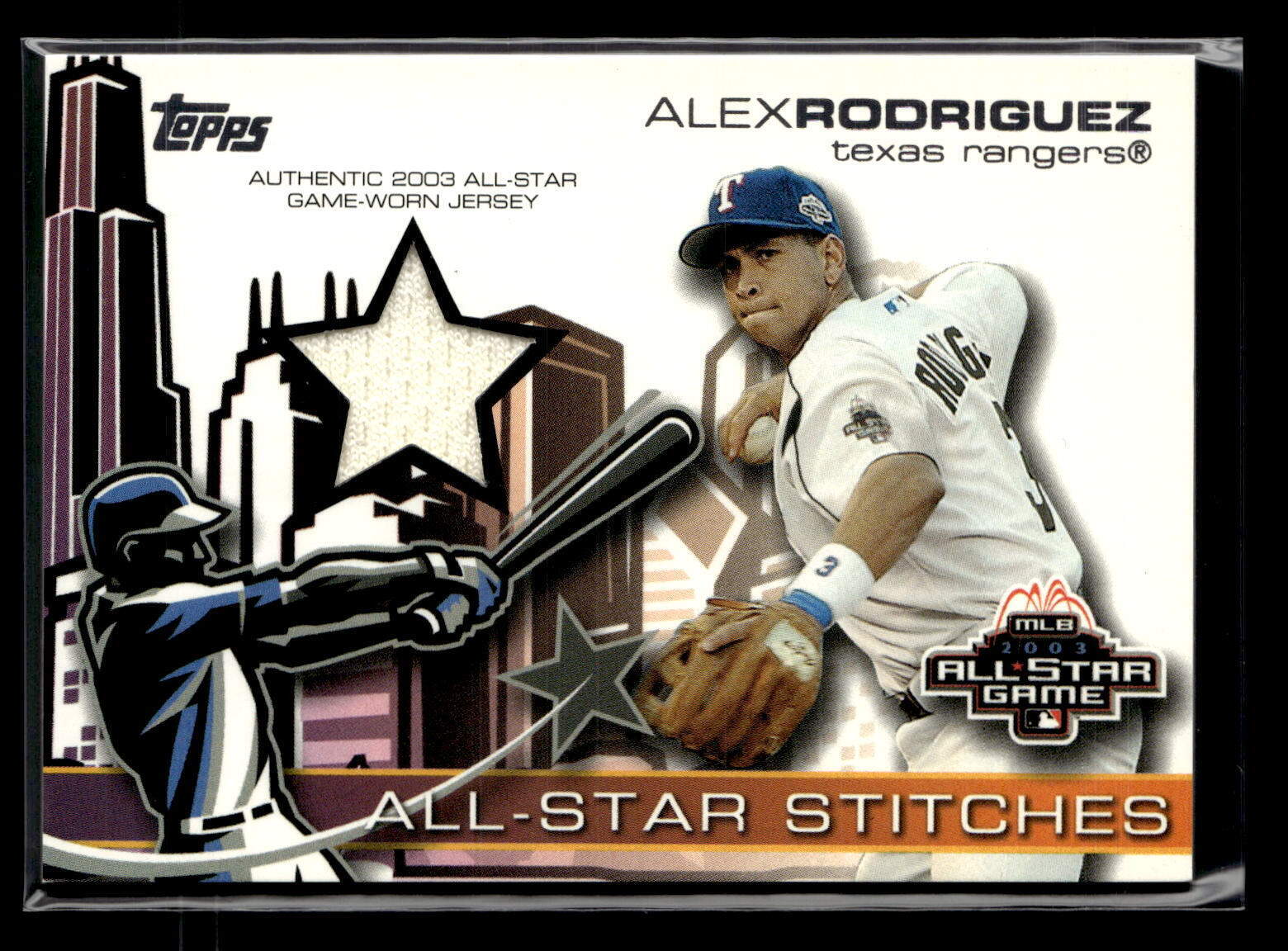 2004 Topps #ASR-AR Alex Rodriguez All-Star Stitches Jersey Relics ...