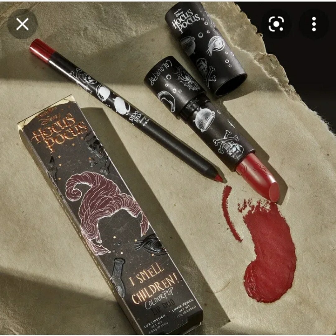 NIB Colourpop x Hocus Pocus I Smell Children Red Lip Duo Lipstick Set ...