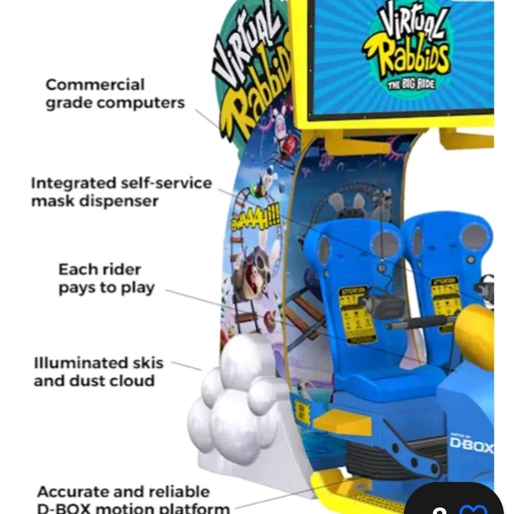 LAI Games Virtual Rabbids Big Ride VR Arcade Motion Ride Game ...