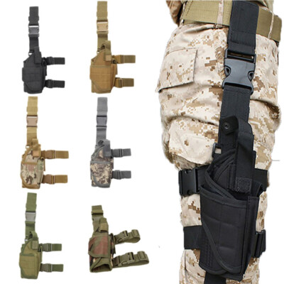 Military Tactical Drop Leg Holster Thigh Pistol Gun Pouch Right Hand ...