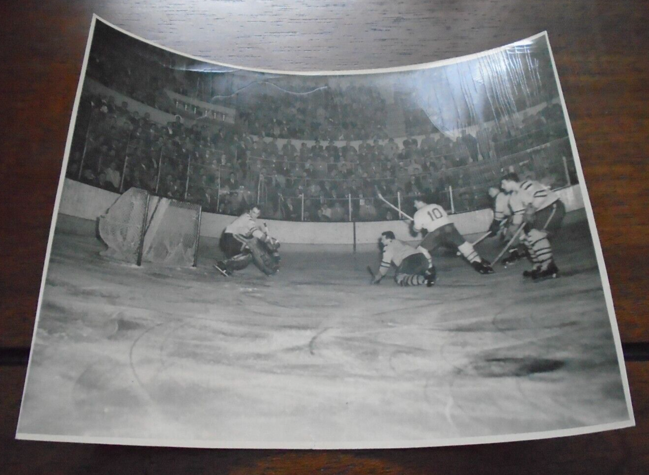 Random Hockey Photo Very Early action shot not sure of year or players ...