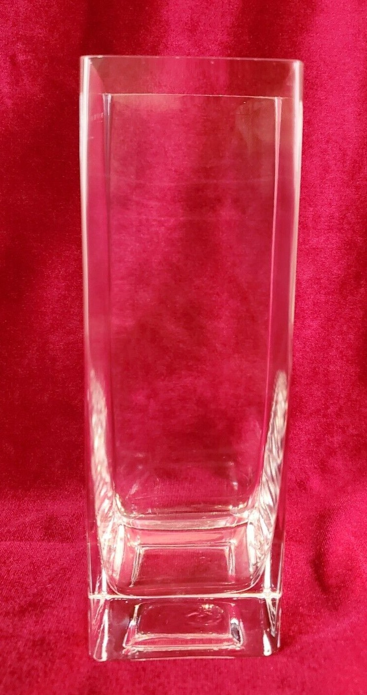 2.75" Square x 8 1/2" High Clear Glass Vases (#3071) - Syndicate Sales ...