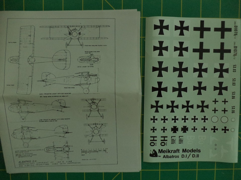 RARE, NEW Albatros DI DII WWI German Plane --- Meikraft Models 1:72 ...