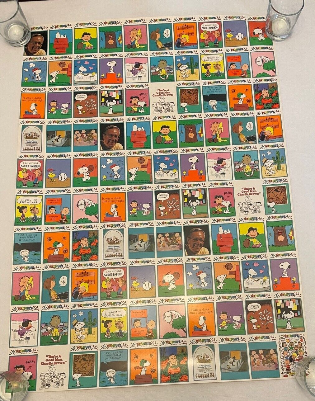 CHARLES SCHULTZ PEANUTS Uncut Sheet of Trading Cards - Limited Edition ...