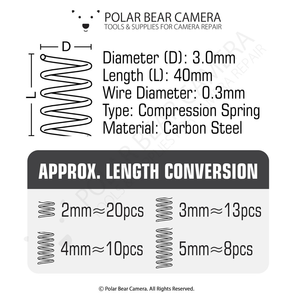 Cuttable Micro Miniature Small Compression Spring 0.8mm 1mm 1.5mm 2mm 2 ...