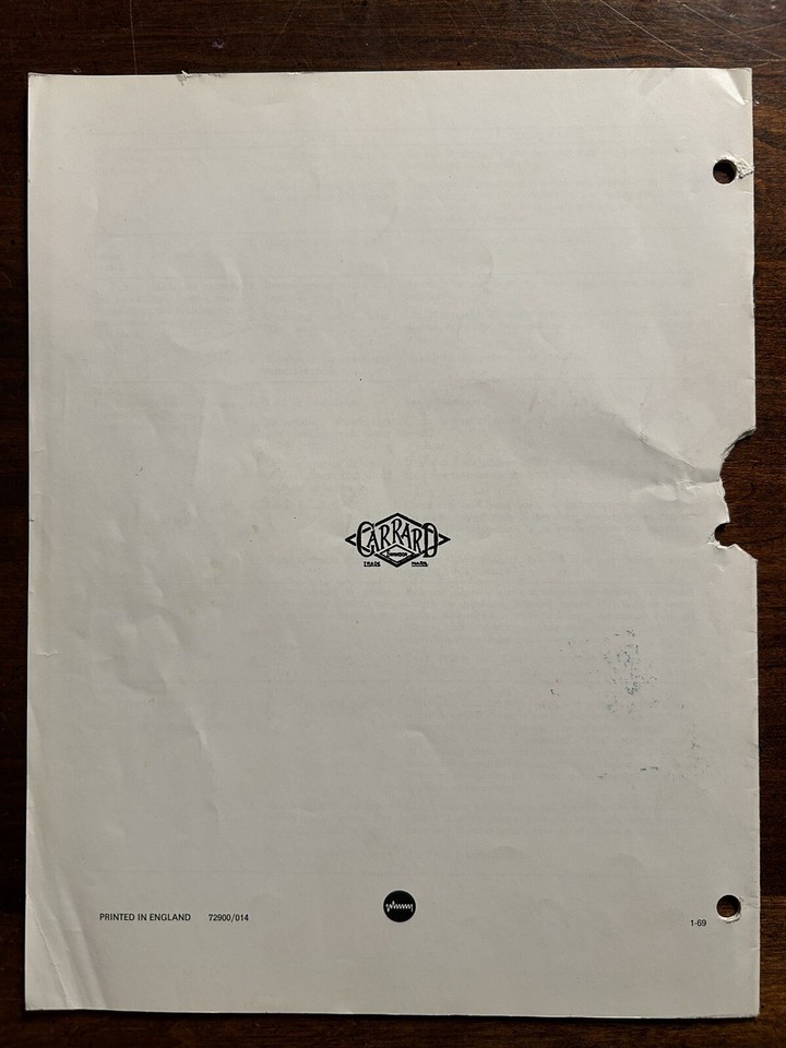 Garrard Model SLX SLX-2 Record Changer Service Manual Original OEM ...