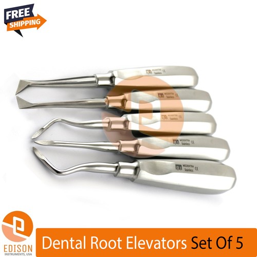 Dental Extracting Root Elevators Oral Surgery Luxation Extraction Set ...
