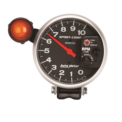 AutoMeter 3904 Sport-Comp Monster Shift-Lite Tachometer Gauge, 5 in ...