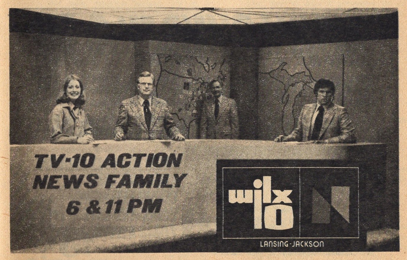 1978 WILX LANSING,MICHIGAN TV NEWS AD/HOWARD LANCOUR/TIM STOUDT/ED RING ...