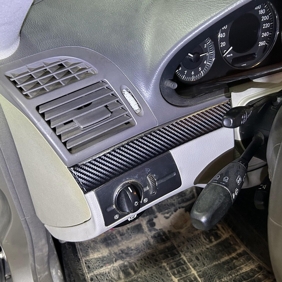 matt 3D Carbon Fiber Interior Trim Decal Sticker For Benz E Class W211 ...