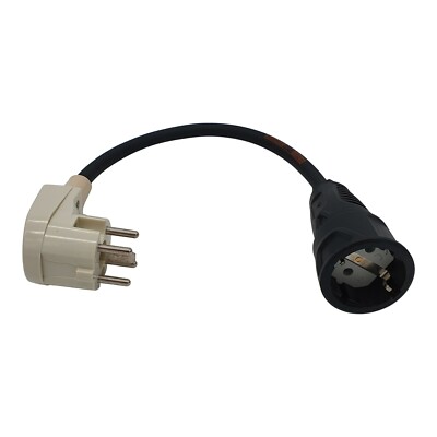 Adapter Perilex Winkel Stecker auf Schuko Kupplung 16A Starkstrom Kabel ...